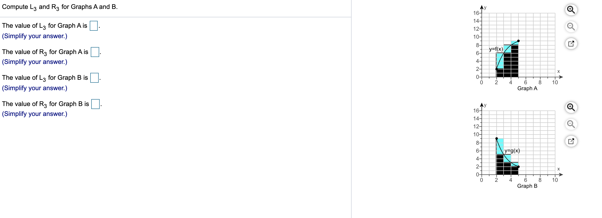Solved Compute L3 and R3 for Graphs A and B. The value of L3 | Chegg.com