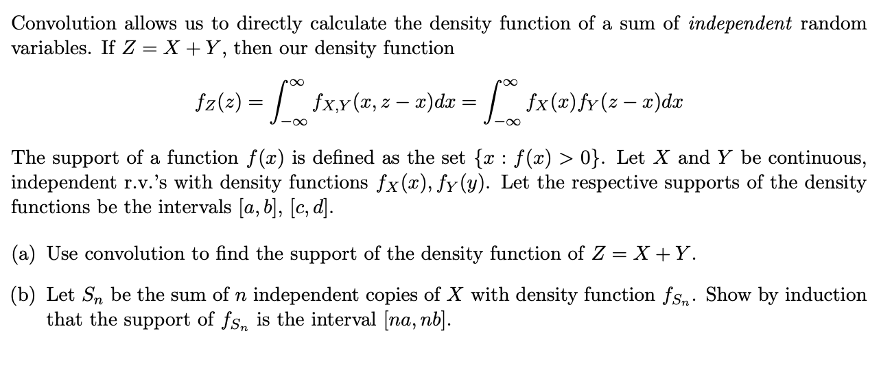 Solved Convolution allows us to directly calculate the | Chegg.com
