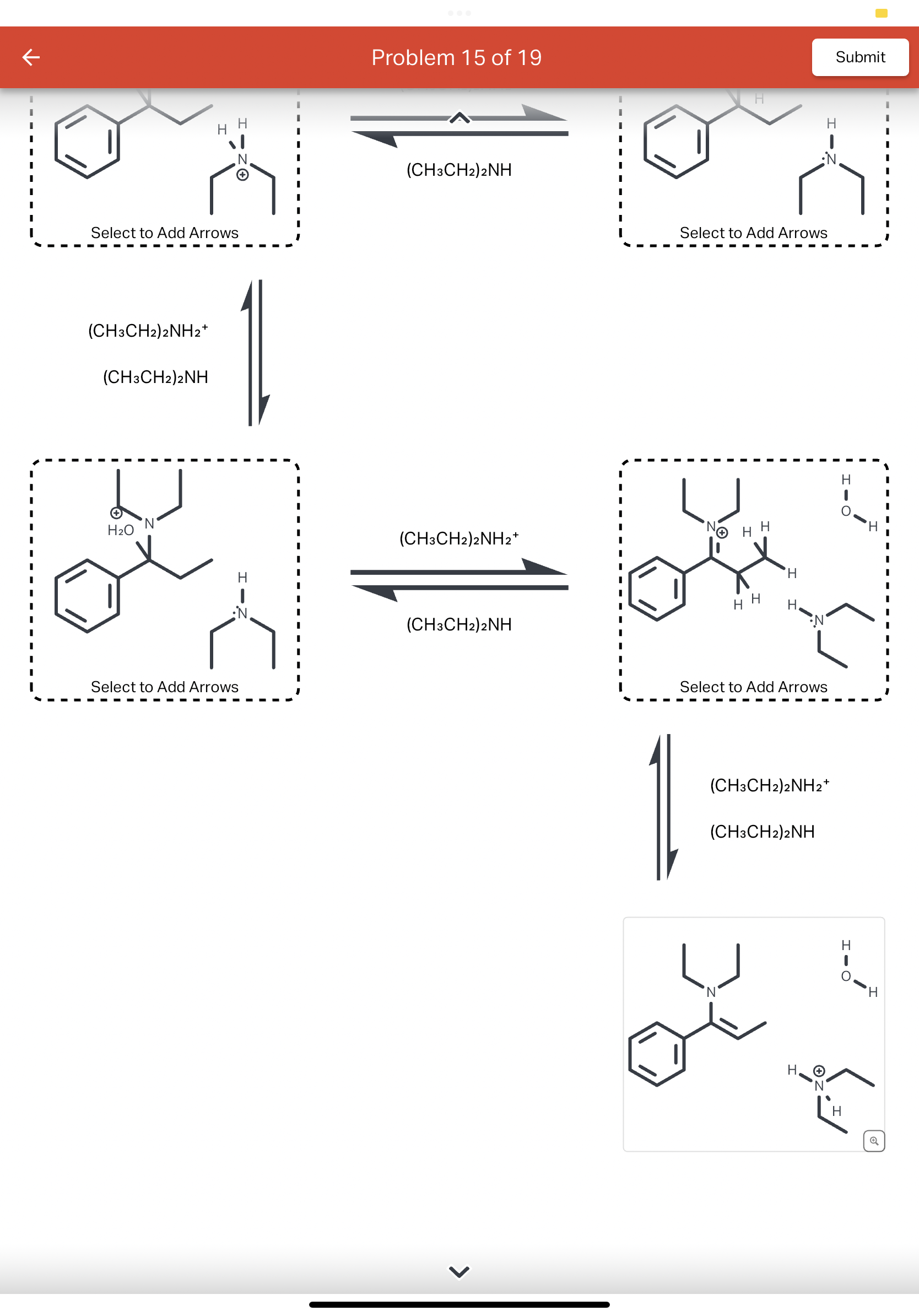 ← Problem 15 of 19 Submit (CH3CH2)2NH | Chegg.com