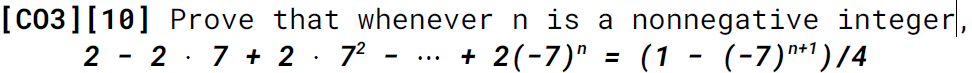 Solved [C03][10] Prove that whenever n is a nonnegative | Chegg.com