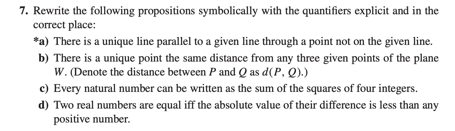 Solved Rewrite the following propositions symbolically with | Chegg.com