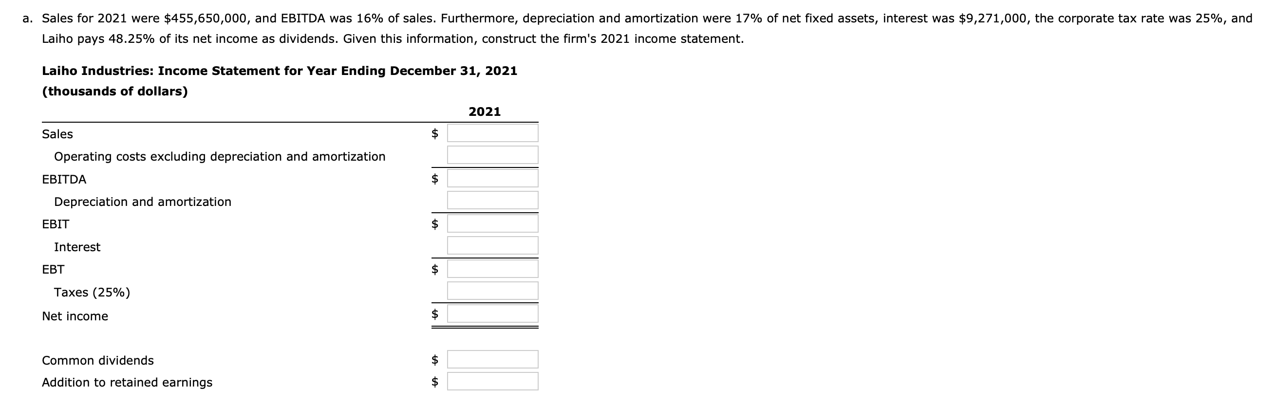 Solved Excel Activity: Financial Statements, Cash Flow, and | Chegg.com