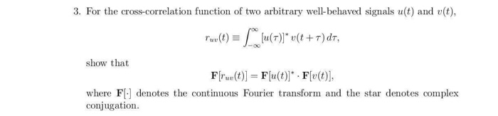 Solved 3. For the cross-correlation function of two | Chegg.com