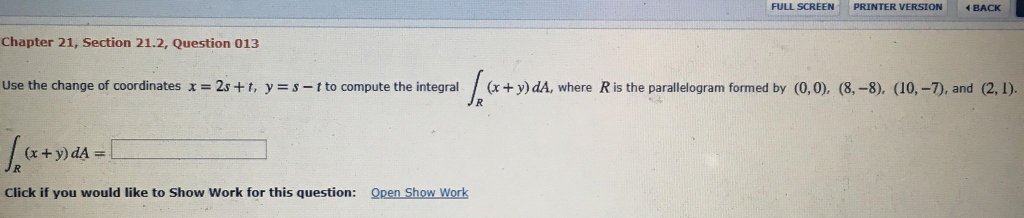Solved FULL SCREEN PRINTER VERSION BACK Chapter 21, Section | Chegg.com