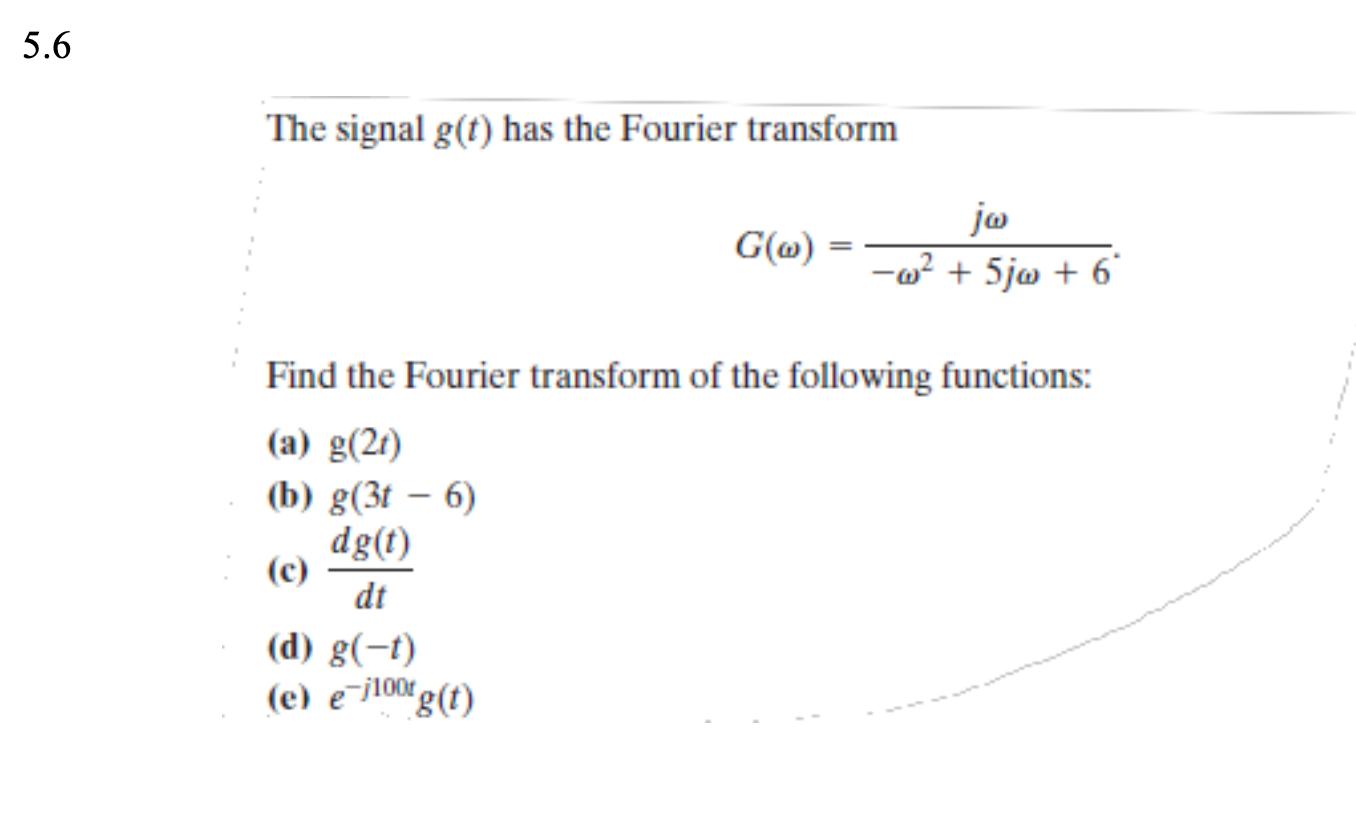 Solved TABLE 5.1 Fourier Transform | Chegg.com