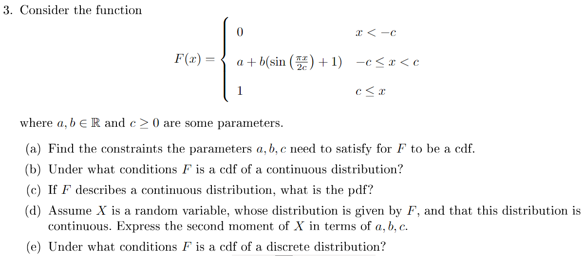 Solved 3. Consider the function | Chegg.com