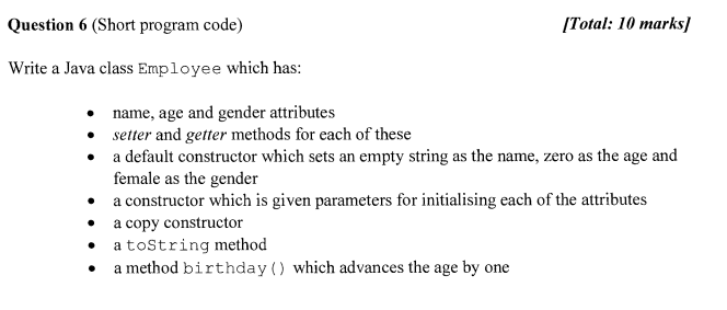 Solved Question 6 Short Program Code Total 10 Marks