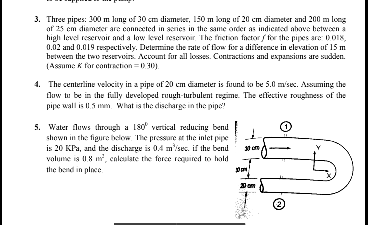 Solved Fluid Mechanics Please solve the question as soon as | Chegg.com