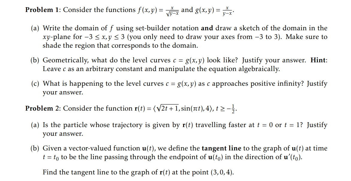 Solved Problem 1 Consider The Functions F X Y Y−xx And
