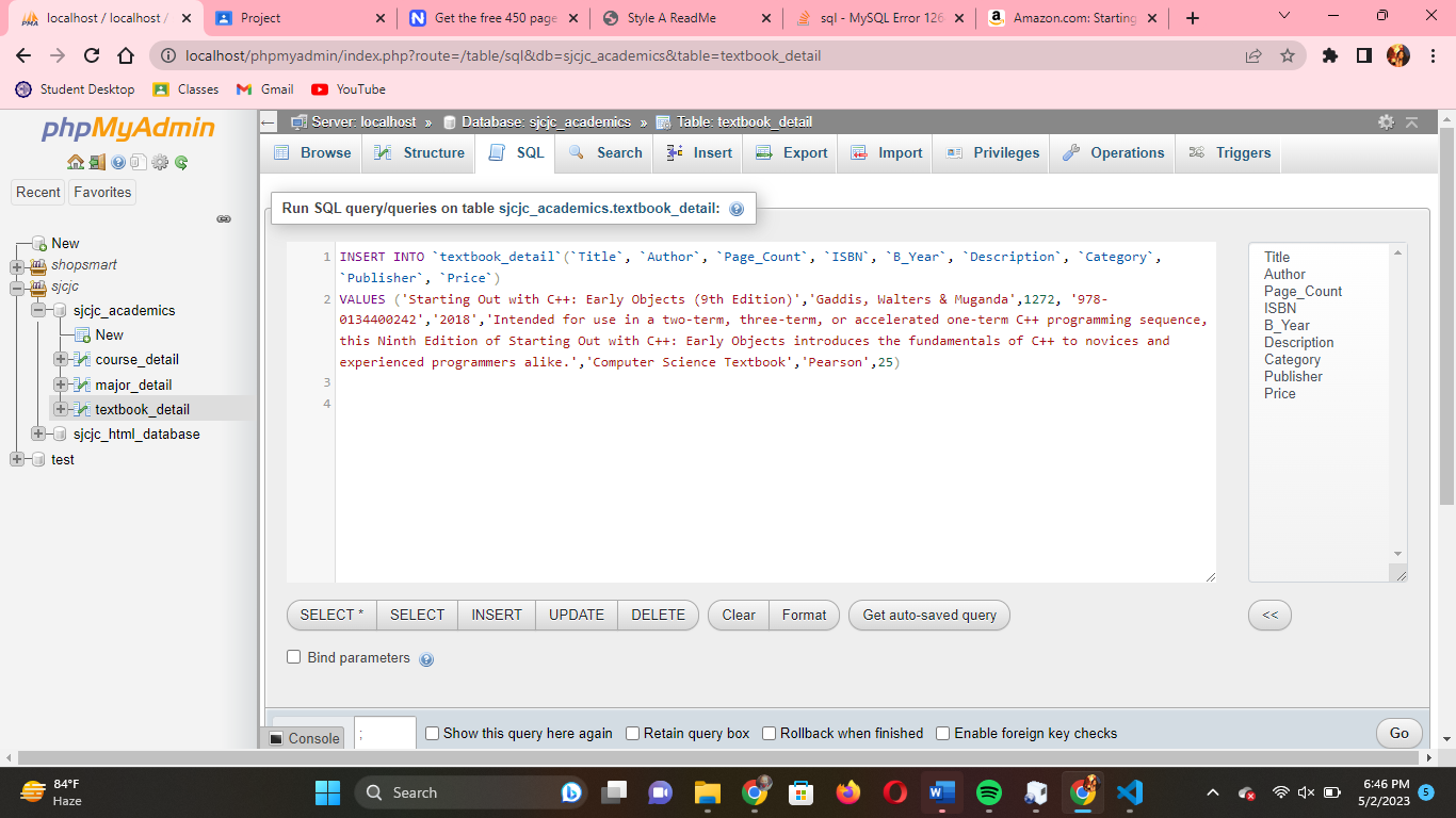 Run SQL query/queries on table | Chegg.com