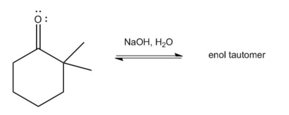 Solved Draw the enol tautomer for the ketone below. Include | Chegg.com