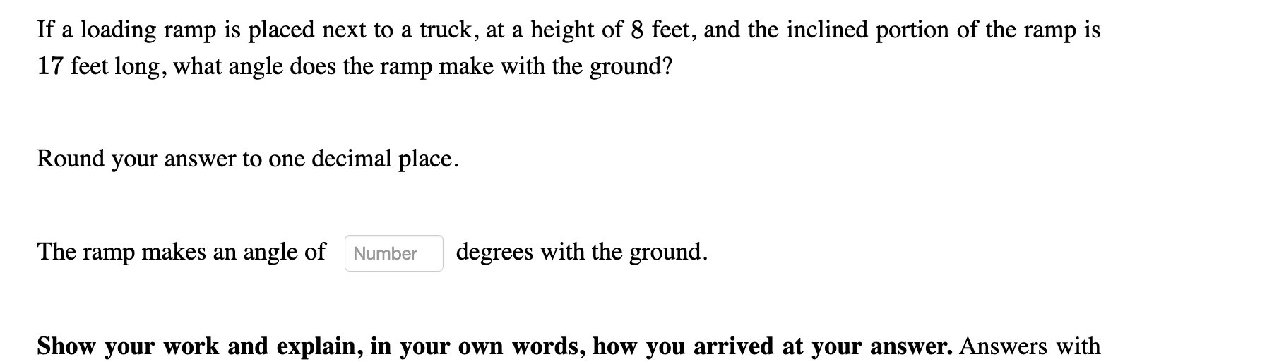 Solved If a loading ramp is placed next to a truck, at a | Chegg.com