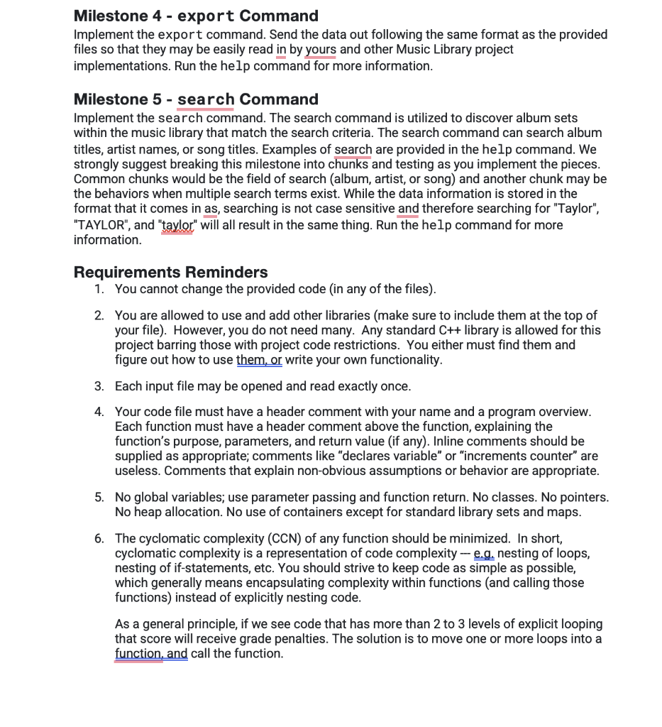 Solved Write a complete c++ programming on main.cpp file by | Chegg.com