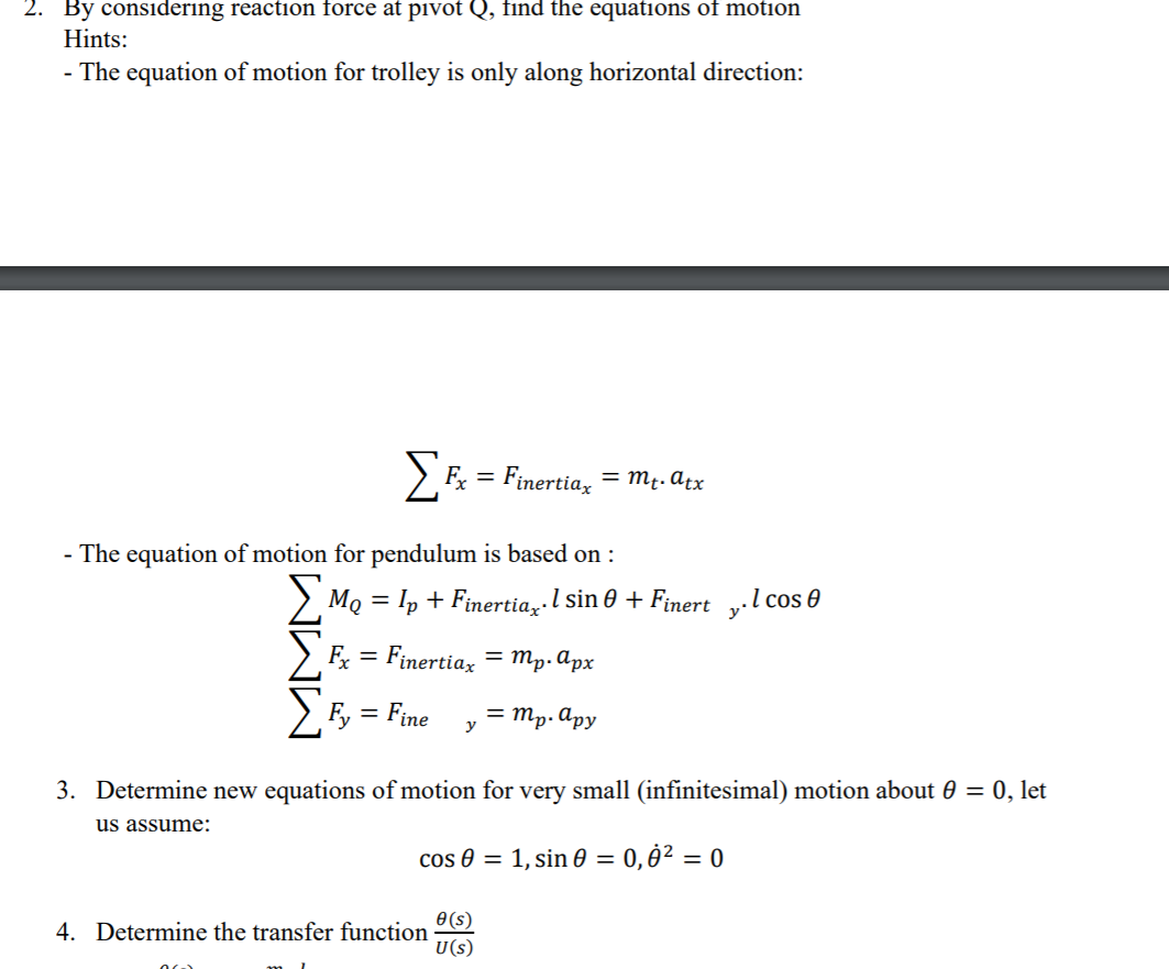 Solved y х u mt Ip, p, mp A hanging pendulum is attached to | Chegg.com