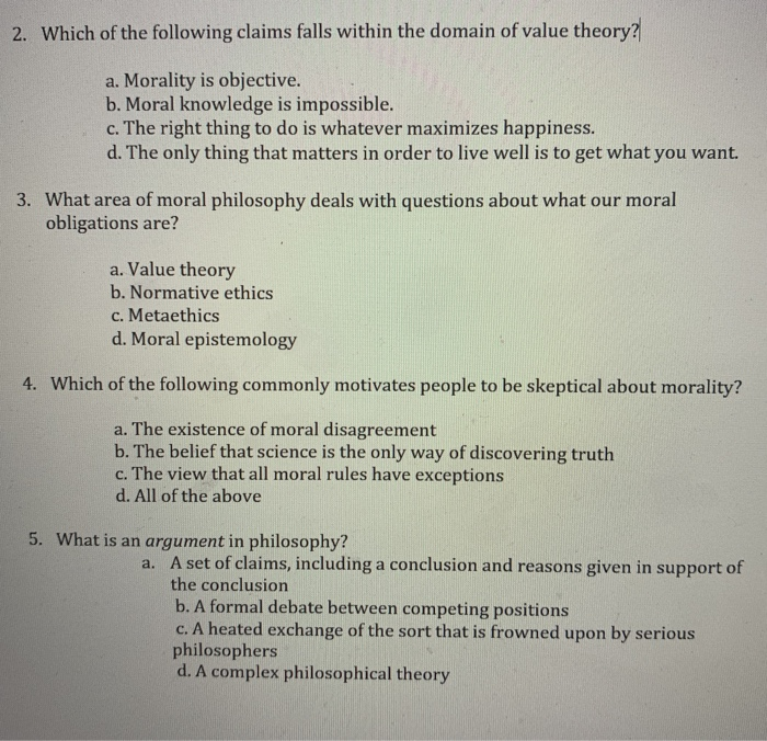 Solved 2, which of the following claims falls within the | Chegg.com