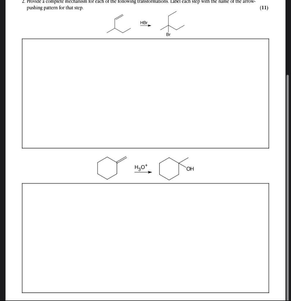 Solved 2. Provide a complete mechanism for each of the | Chegg.com