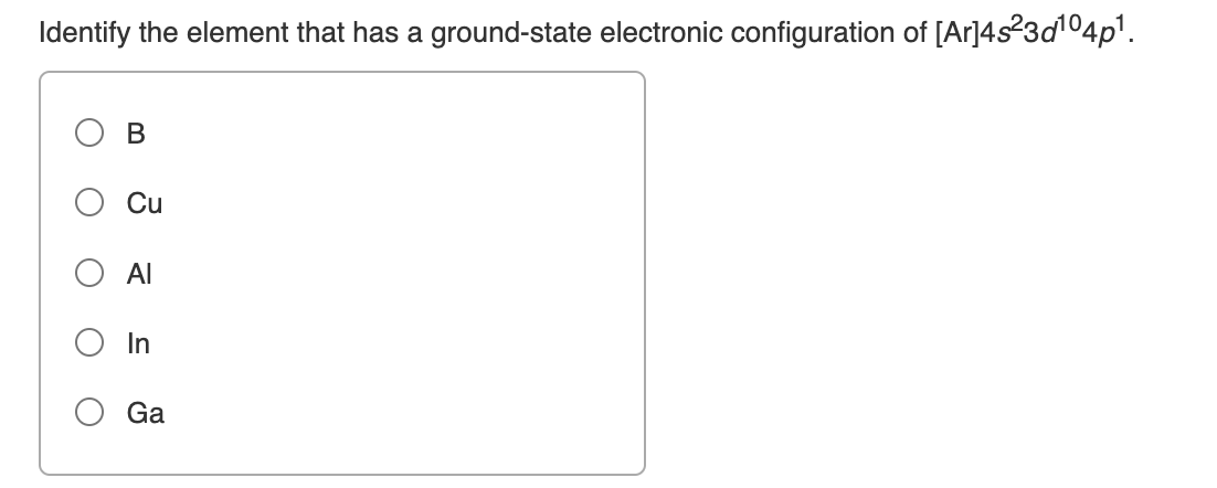 Solved Identify the element that has a ground-state | Chegg.com