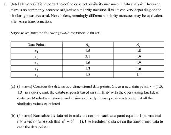 Solved 1. (total 10 marks) It is important to define or | Chegg.com