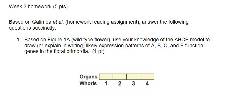 Solved Week 2 ﻿homework (5 ﻿pts)Based on Galimba et | Chegg.com
