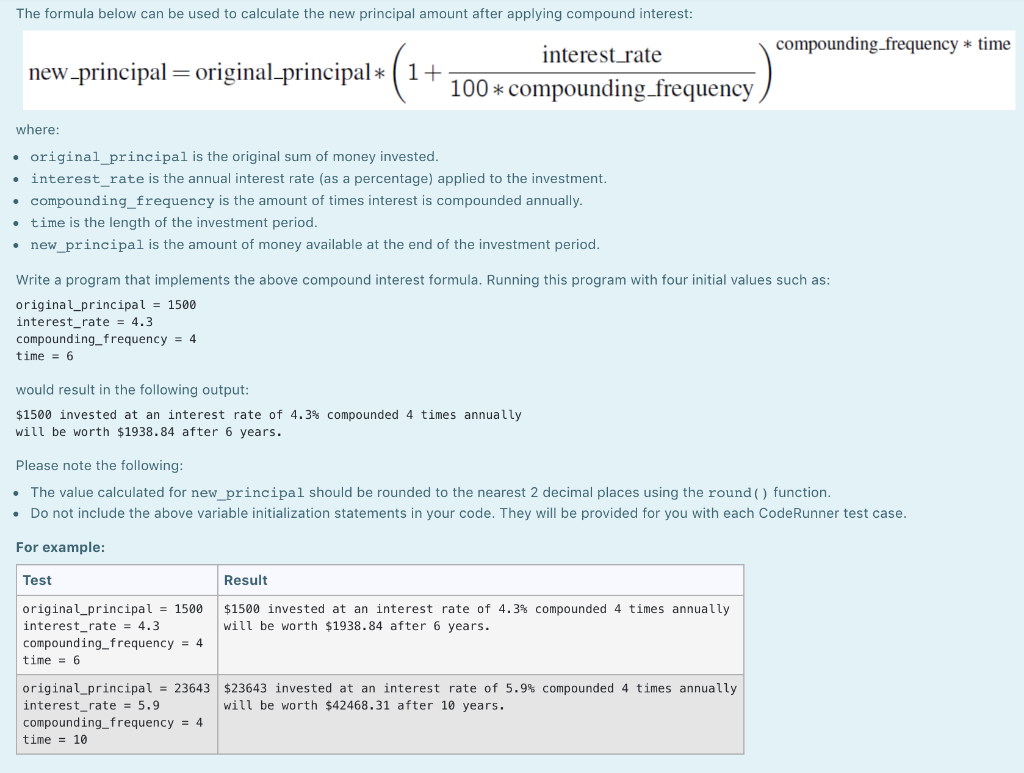 Solved The formula below can be used to calculate the new | Chegg.com