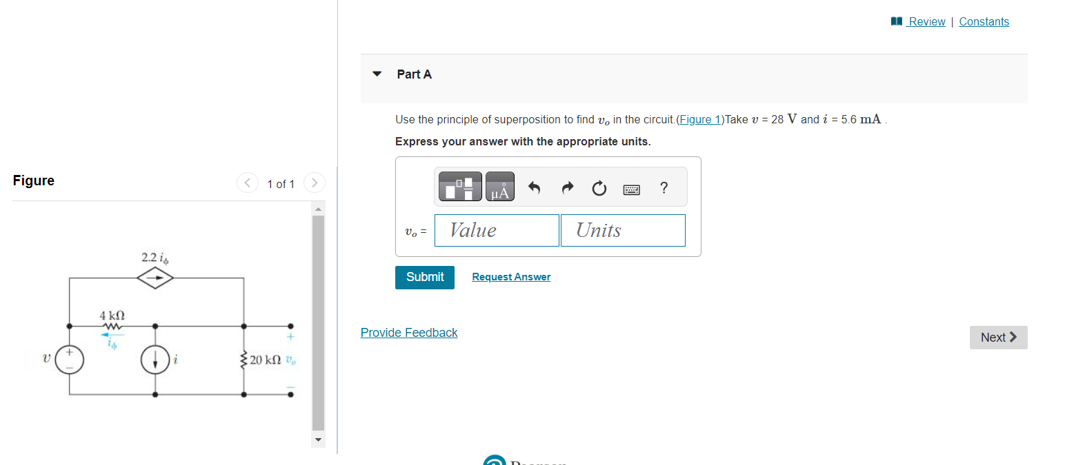 Solved Use the principle of superposition to find vo in the | Chegg.com