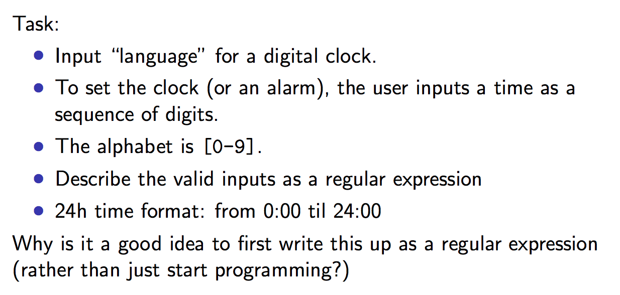 Task: • Input "language" for a digital clock. • To | Chegg.com