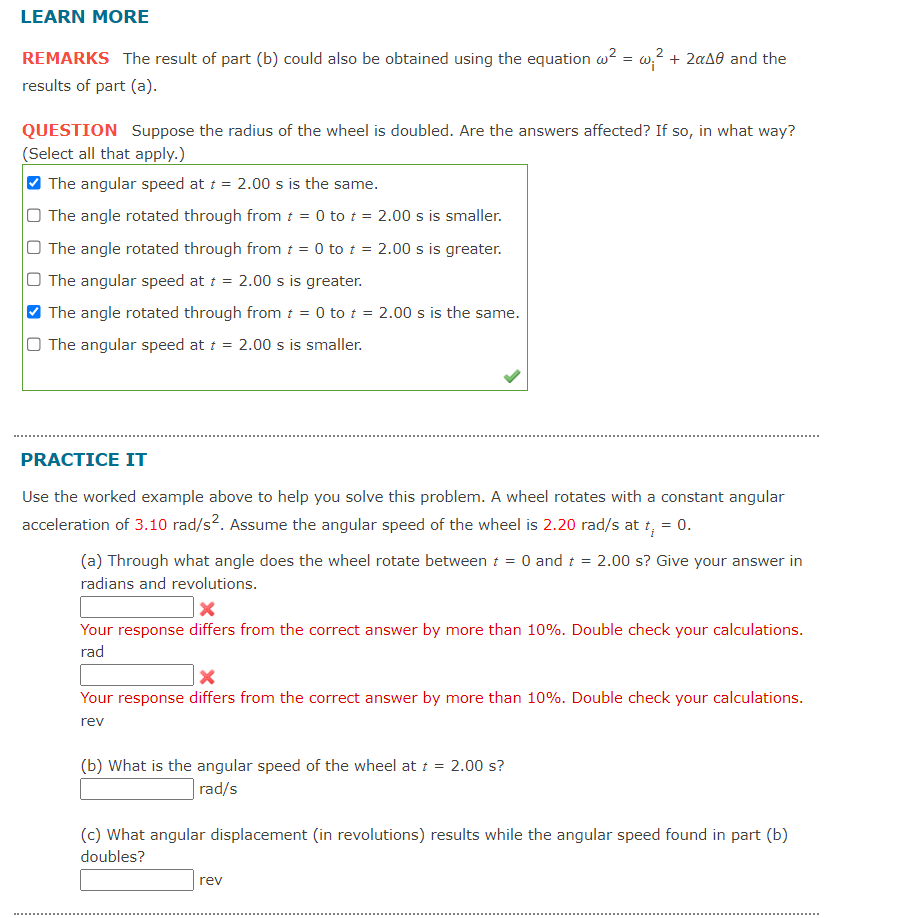 Solved LEARN MOREREMARKS The result of part (b) ﻿could also | Chegg.com