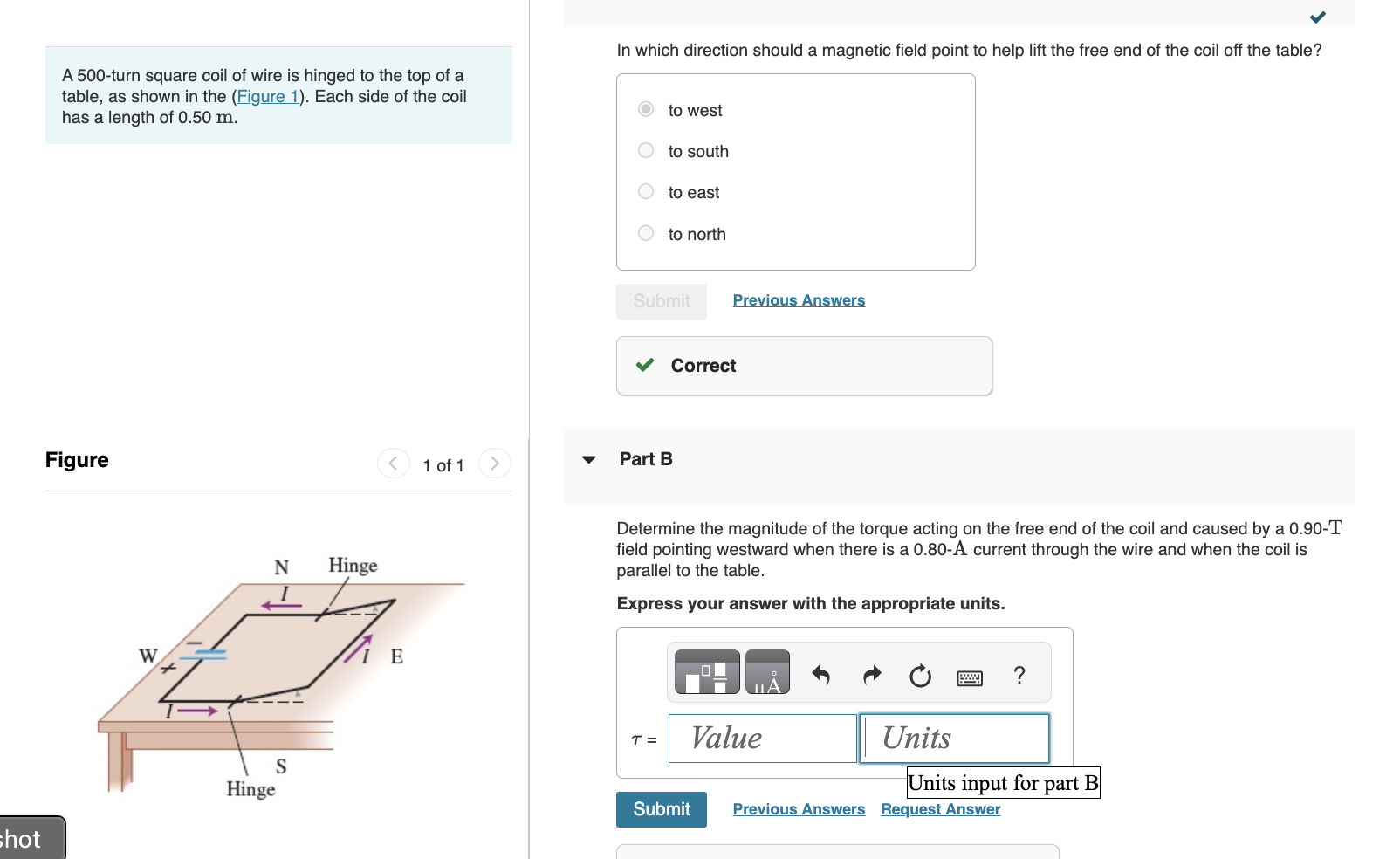 Solved In which direction should a magnetic field point to | Chegg.com