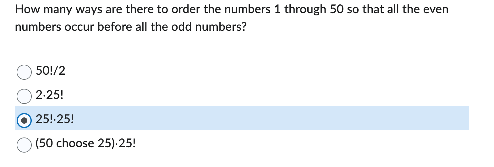 Solved How many ways are there to order the numbers 1 | Chegg.com