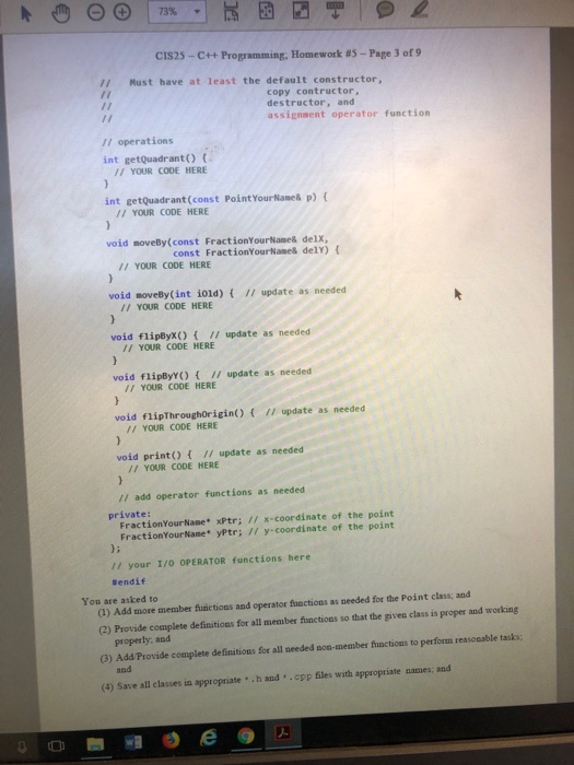 Solved CS25-C++ Programming; Homework #5-Page 1 of 9 | Chegg.com