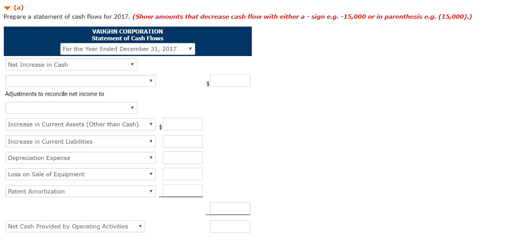 Solved Exercise 5-17 (Part Level Submission) Vaughn | Chegg.com