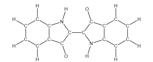 Solved The skeletal structure of Indigo dye which has a | Chegg.com