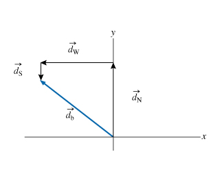 Solved The displacement vector for the student d⃗ b can be | Chegg.com