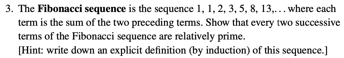 Solved 3. The Fibonacci sequence is the sequence | Chegg.com