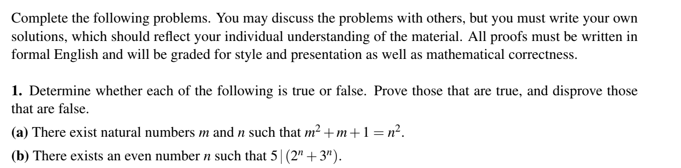 Solved This is a proper mathematical proofs class. Please | Chegg.com
