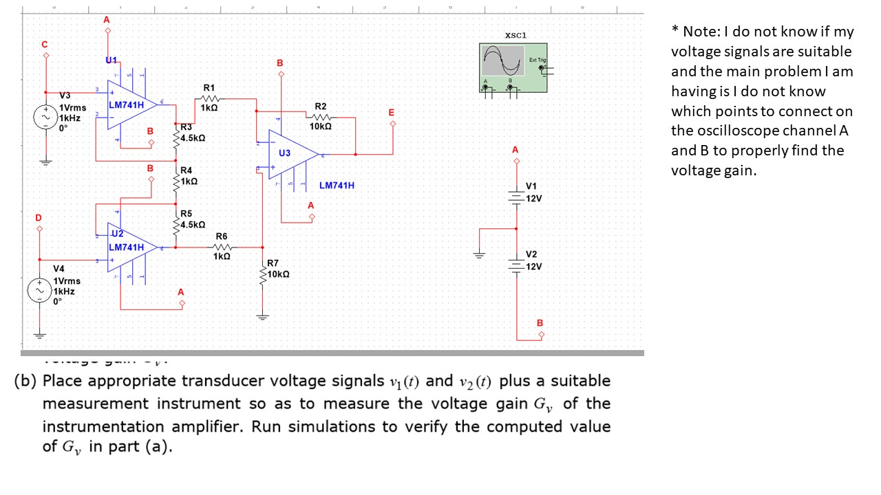 Solved R1 w * Note: I do not know if my voltage signals are | Chegg.com