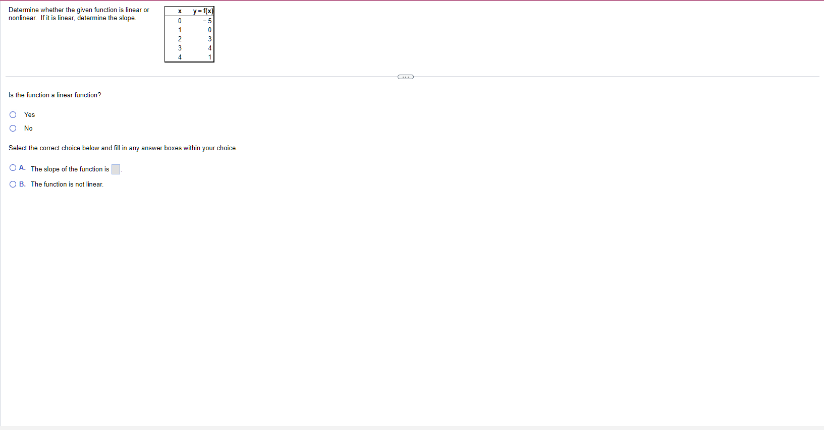 Solved Determine whether the given function is linear or | Chegg.com