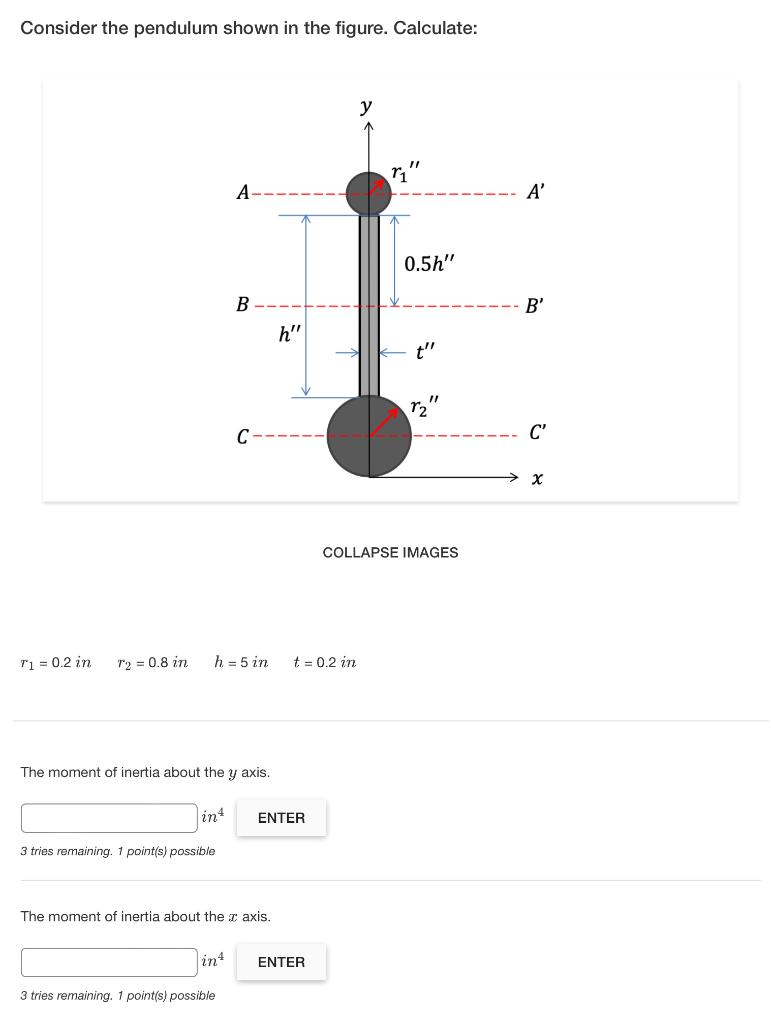 Consider the pendulum shown in the figure. Calculate: | Chegg.com
