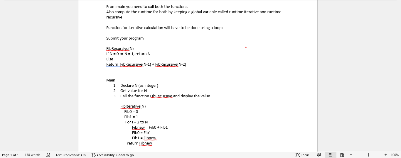 Solved Lab 1: CS 415-section 1 Implementation of Recursive | Chegg.com