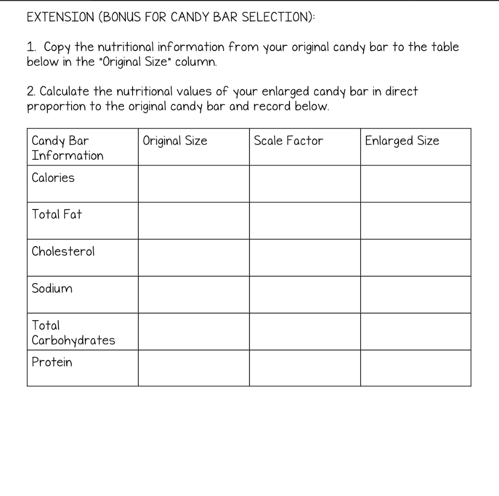 1. Take your empty candy bar wrapper OR choose ONE | Chegg.com