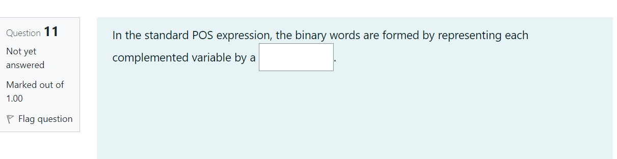 Solved Question 11 Not yet In the standard POS expression, | Chegg.com