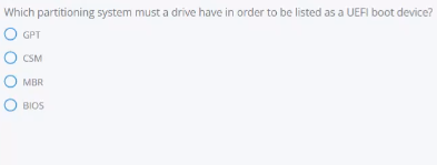 Solved Which partitioning system must a drive have in order | Chegg.com