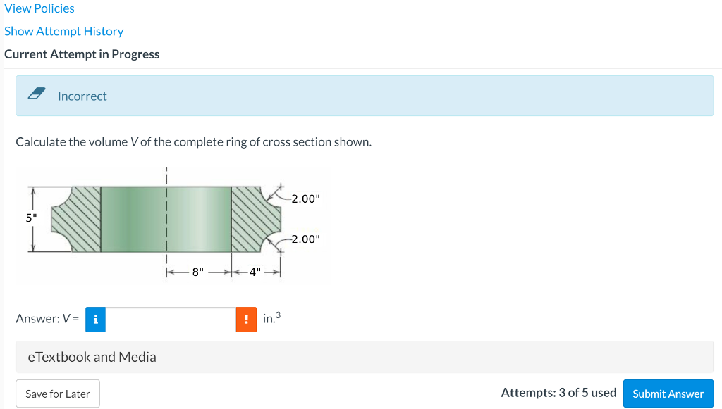 Solved View Policies Show Attempt History Current Attempt in | Chegg.com