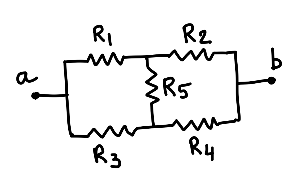 Solved Five resistors are connected as shown. Here, R1=55 | Chegg.com