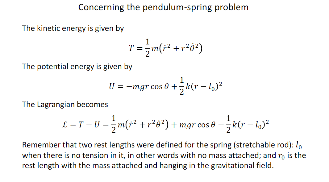 Solved 2) Consider a pendulum which consists of a mass at | Chegg.com