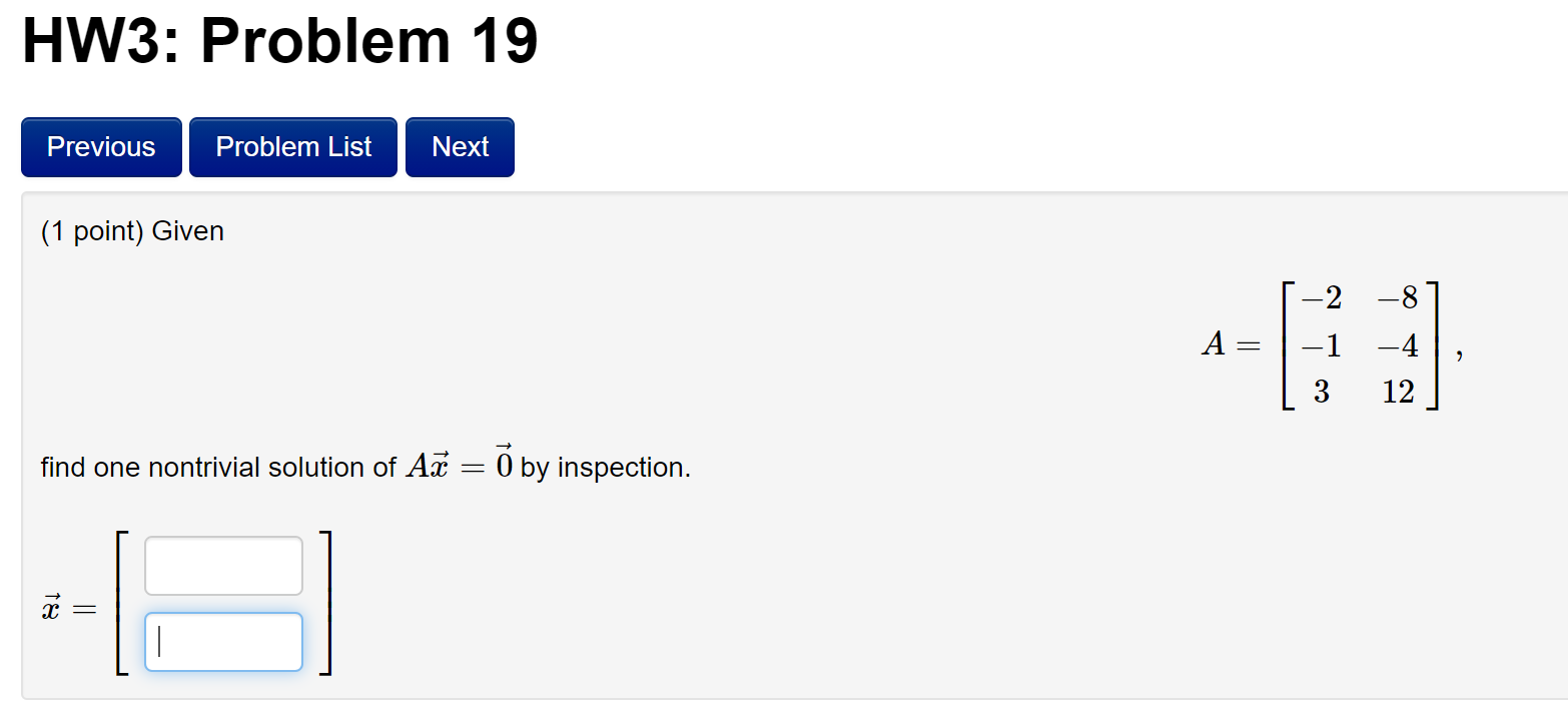 Solved HW3: Problem 12 Previous Problem List Next (1 point) | Chegg.com