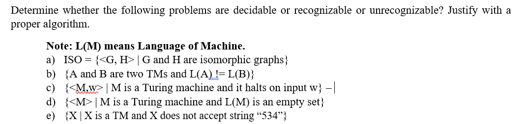 Solved Determine whether the following problems are | Chegg.com