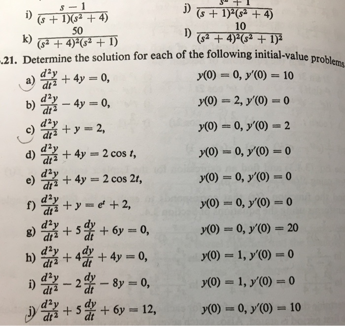 Solved Determine the solution for each of the following | Chegg.com