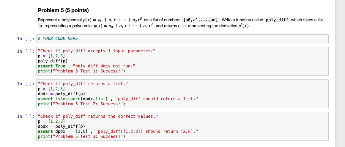 Solved Problem 5 (5 points) Represent a polynomial p(x) = do | Chegg.com