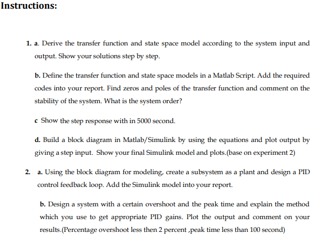 Solved Prepare a final report for your project. Matlab and | Chegg.com